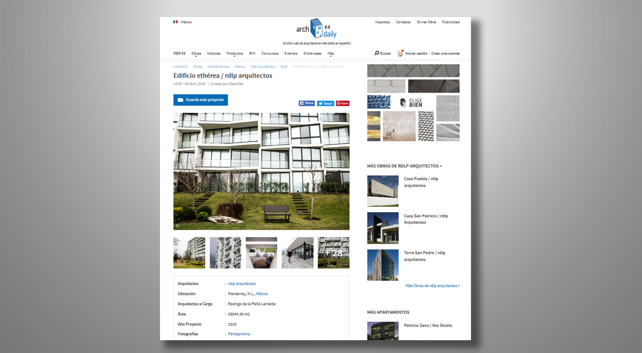 Ethérea on archdaily mexico